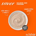 Schesir Silver Mousse Senior Cat - Salmon And Chicken 80g (Min Order- 12 Pouch) | SMBG B2B Website